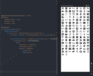 Popular Icons libraries, tools and examples for Jetpack Compose